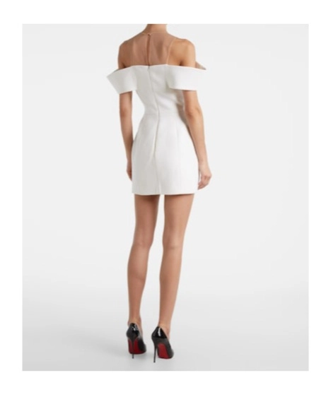 David Koma Off-shoulder Wool Minidress