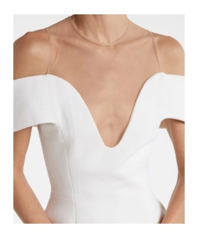 David Koma Off-shoulder Wool Minidress