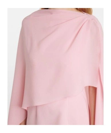 ROKSANDA Demetria Caped Crepe Maxi Dress - Pink