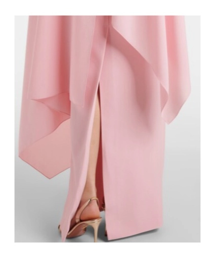 ROKSANDA Demetria Caped Crepe Maxi Dress - Pink