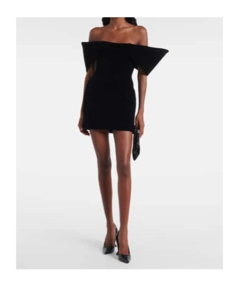 David Koma Off-shoulder Velvet Minidress