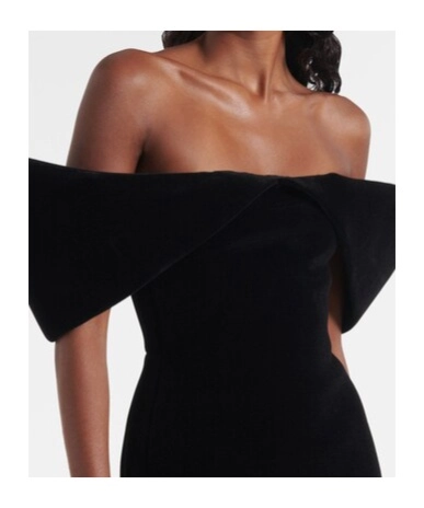 David Koma Off-shoulder Velvet Minidress