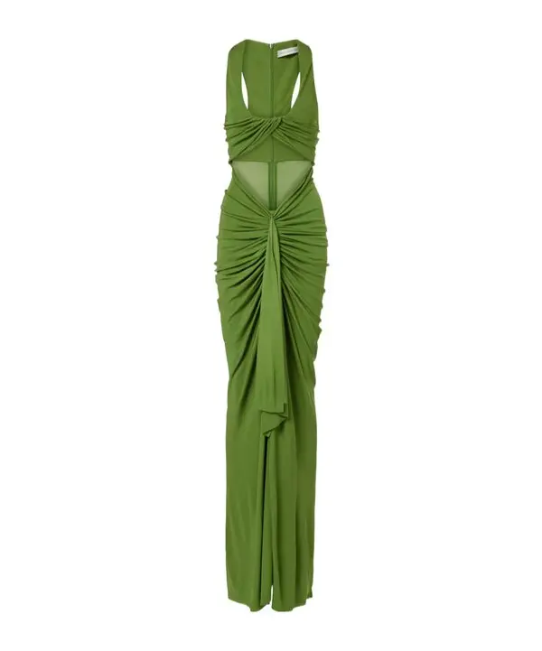 Christopher Esber Vivenda Draped Jersey Maxi Dress - Green