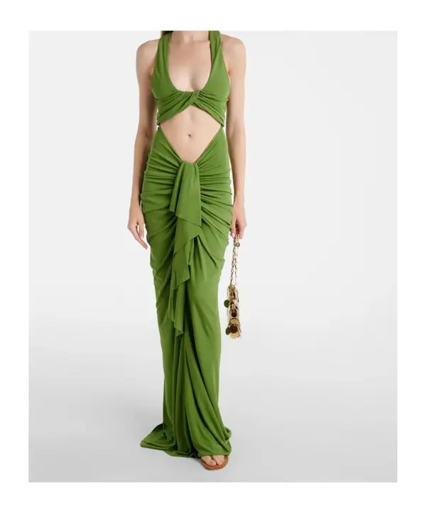 Christopher Esber Vivenda Draped Jersey Maxi Dress