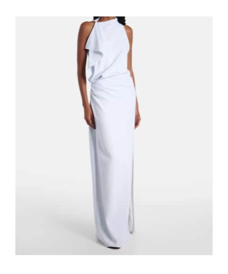 Proenza Schouler Devyn Crepe Draped Maxi Dress