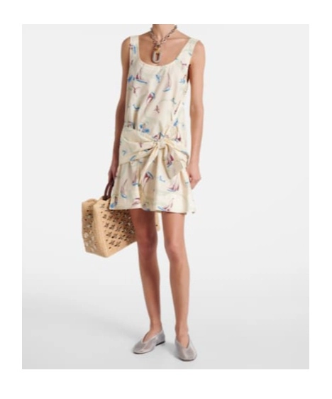 Rabanne Printed Cotton Minidress