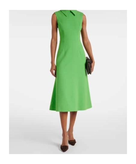 EMILIA WICKSTEAD Leontine Wool Crêpe Midi Dress