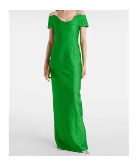 EMILIA WICKSTEAD Aislinn Jacquard Maxi Dress - Green