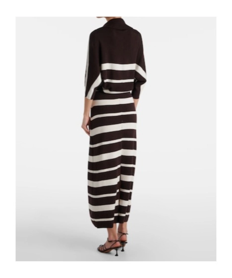 Proenza Schouler Solana Striped Wool And Silk Maxi Dress - Black