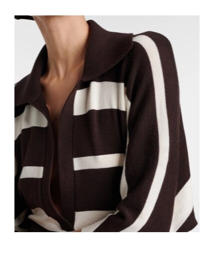 Proenza Schouler Solana Striped Wool And Silk Maxi Dress - Black