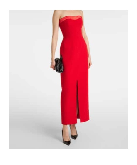 SAFIYAA LONDON Sydney Satin-trimmed Midi Dress