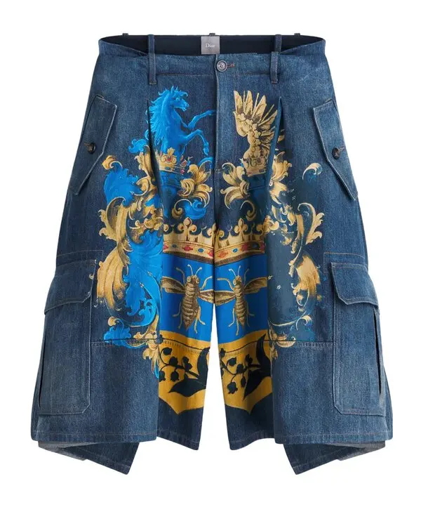 Dior Blason Delft Bermuda Shorts - Blue