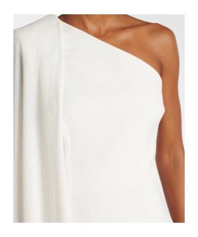 Rebecca Vallance Athena One-shoulder Gown With Cape Detail
