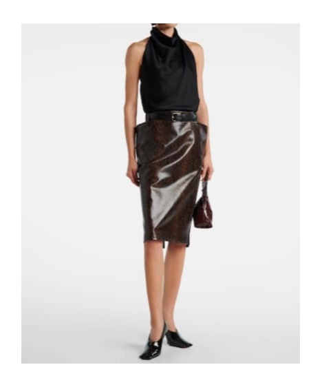 Stella McCartney Snake-effect Midi Skirt