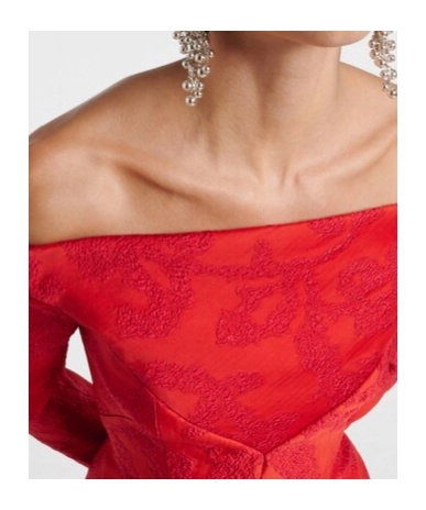 EMILIA WICKSTEAD Zarith Jacquard Off-shoulder Maxi Dress