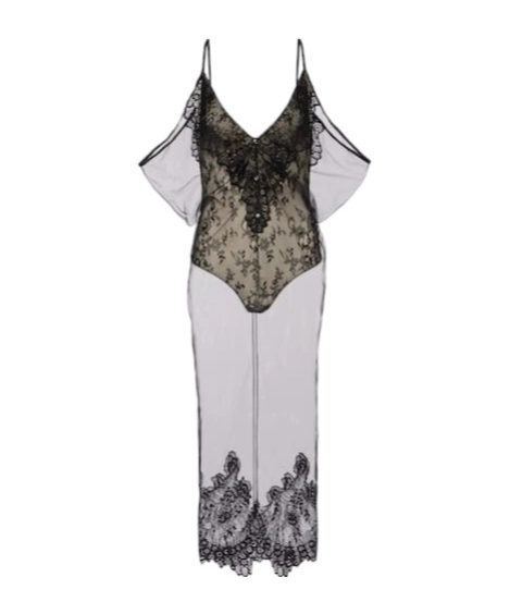Attico Mesh Slip Maxi Dress
