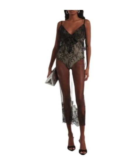 Attico Mesh Slip Maxi Dress