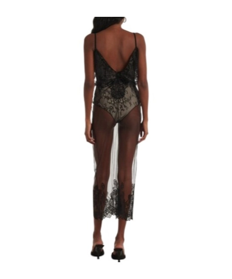 Attico Mesh Slip Maxi Dress
