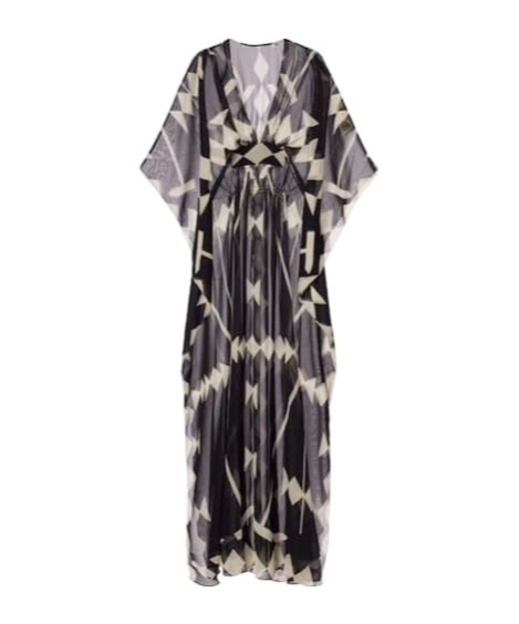 Johanna Ortiz Printed Georgette Maxi Dress - Black