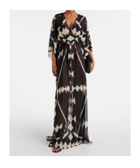 Johanna Ortiz Printed Georgette Maxi Dress