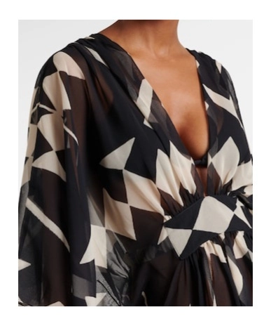 Johanna Ortiz Printed Georgette Maxi Dress
