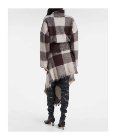 Proenza Schouler Checked Alpaca And Wool-blend Miniskirt