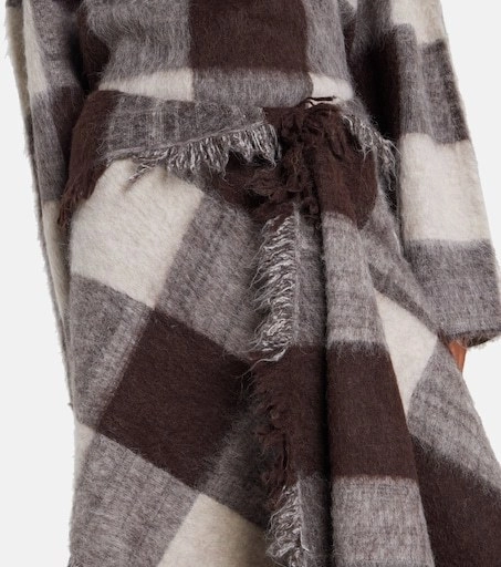 Proenza Schouler Checked Alpaca And Wool-blend Miniskirt
