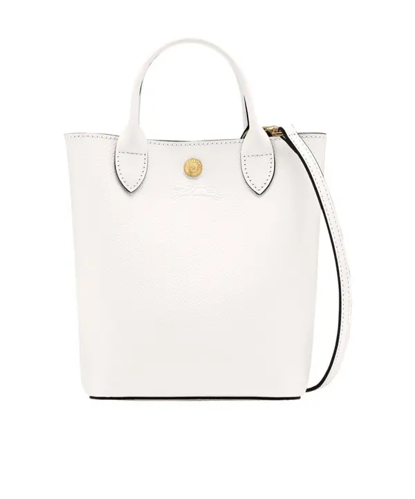Longchamp Pure Textured Leather Mini Bag - White