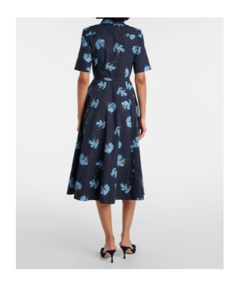 EMILIA WICKSTEAD Floral Cotton Shirt Dress
