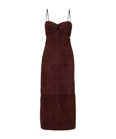 Johanna Ortiz Suede Midi Dress