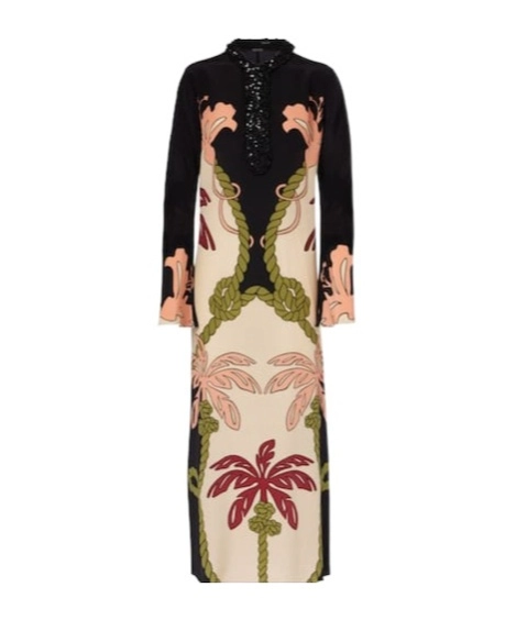 Johanna Ortiz Sequined Printed Silk Tunic - Multicolor