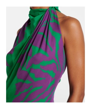 Johanna Ortiz Halterneck Printed Silk Gown