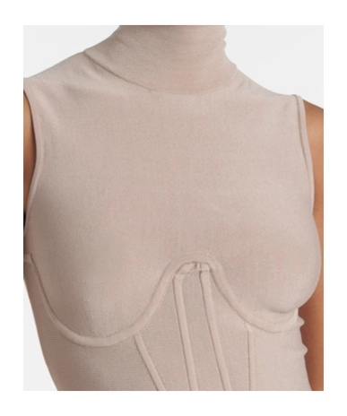 NENSI DOJAKA Gwyneth Knitted Corset Maxi Dress