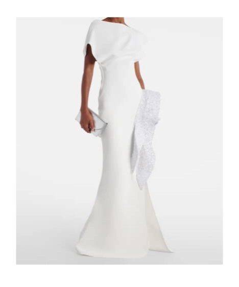 Maticevski Wishing Ruffled Asymmetric Gown