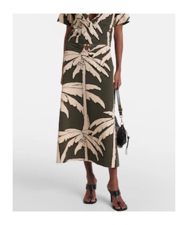 Johanna Ortiz Gathered Terry Maxi Skirt