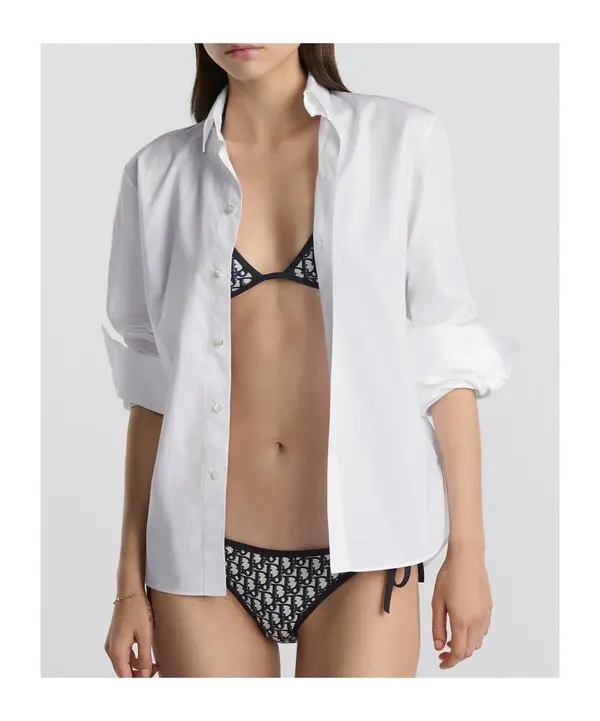 Dior Graphic Print Halterneck Bikini Top