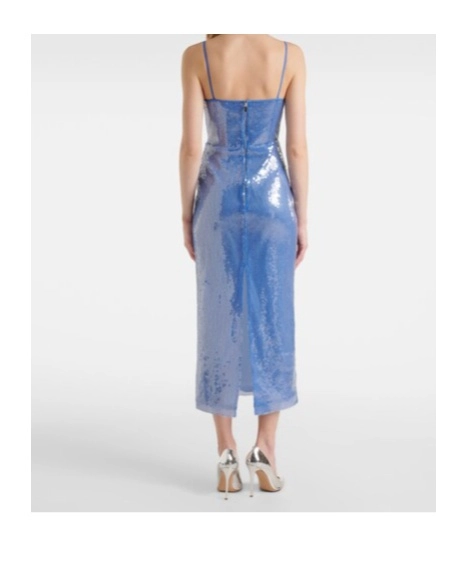 David Koma Sequined Corset Midi Dress