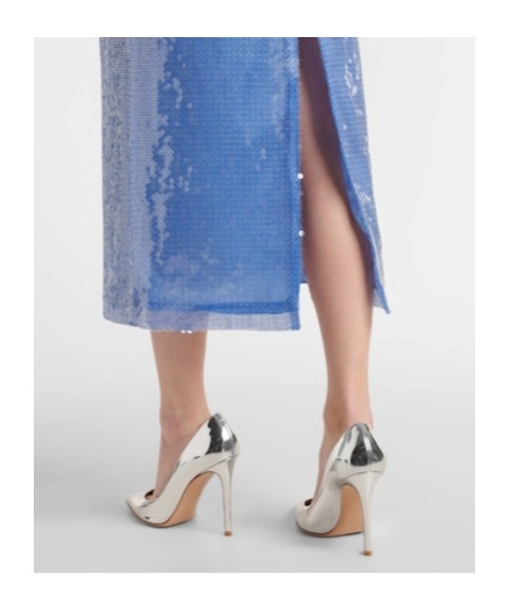 David Koma Sequined Corset Midi Dress