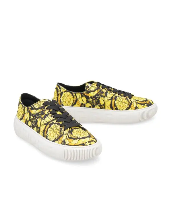 Versace Greca Barocco Printed Lace-up Sneakers