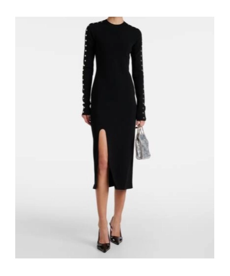 Stella McCartney Knitted Midi Dress With Button Detail
