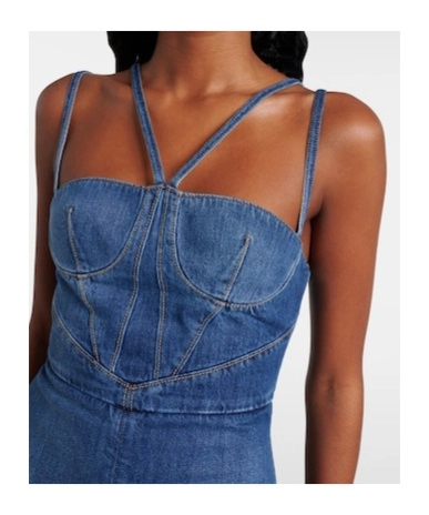 NENSI DOJAKA Denim Corset Dress