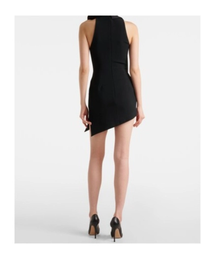 David Koma Metallic Fringe Trim Midi Dress