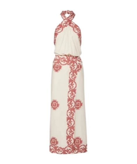 Johanna Ortiz Printed Cotton Midi Dress - White