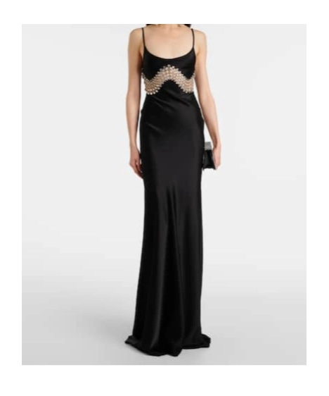 David Koma Embellished Satin Gown