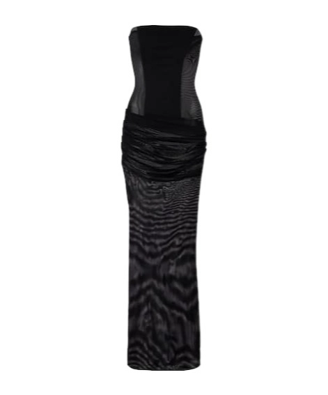 Alex Perry Sheer Strapless Corset Dress
