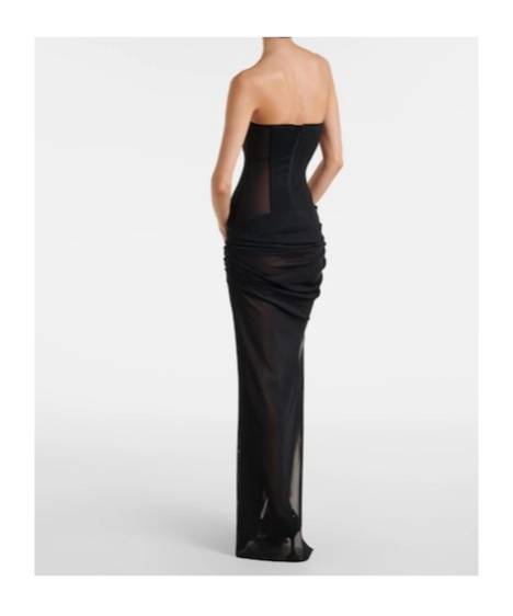 Alex Perry Sheer Strapless Corset Dress