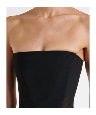 Alex Perry Sheer Strapless Corset Dress