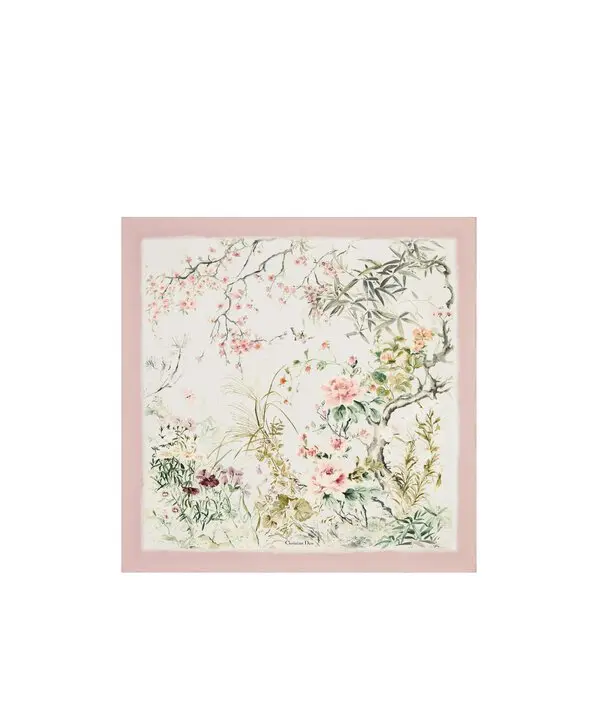 Dior Saisons Printemps-été 90 Square Scarf - White