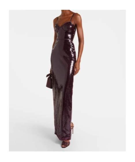 David Koma Embellished Gathered Gown