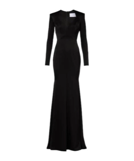 Alex Perry Satin Crepe Gown - Black